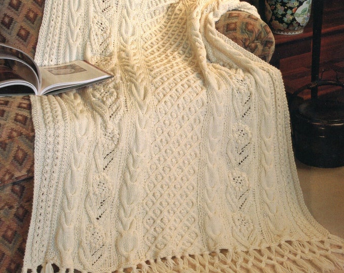 Fisherman Crochet Afghans / Crochet Pattern Book Leisure Arts 250 - Etsy