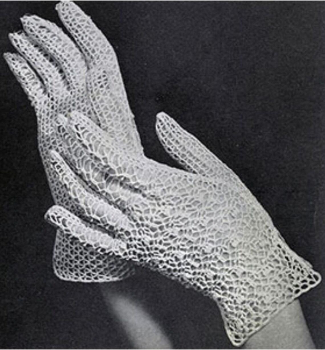 Irish Lace Gloves Crochet Pattern 1940s Gloves Crochet Pattern PDF ...