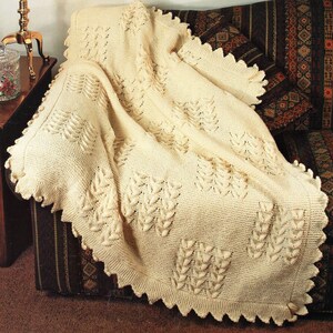 Aran Texture Afghan Knitting Pattern Chevron Afghan Knitting Pattern ...