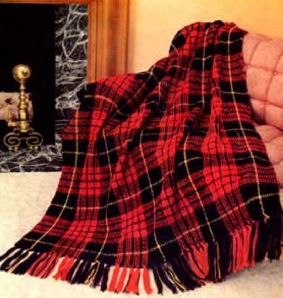 Tartan Plaid Afghan Crochet Pattern Plaid Afghan Crochet Pattern PDF ...