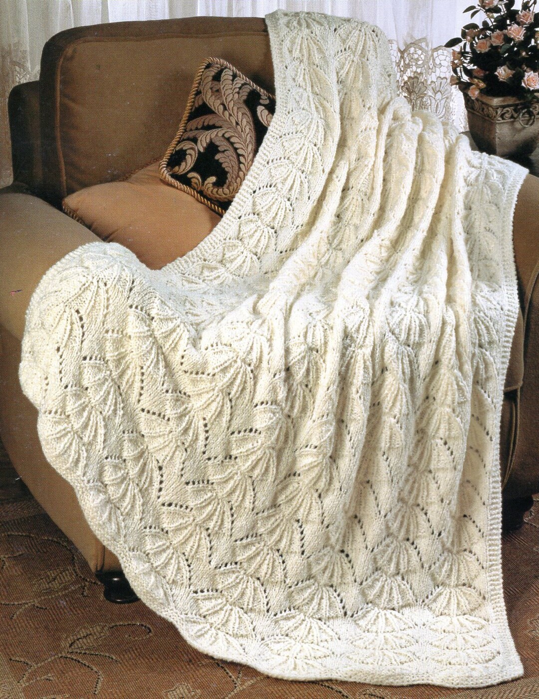 Bear Claw Afghan Knitting Pattern Bird Tracks Crows Feet Afghan ...
