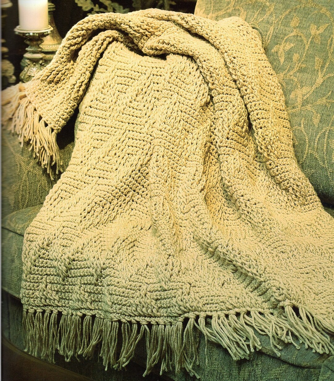 Texture Fringe Afghan Crochet Pattern Vintage Fringe Afghan Crochet ...