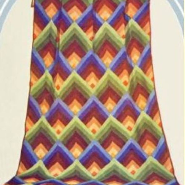 Log Cabin Afghan Crochet Pattern - Etsy