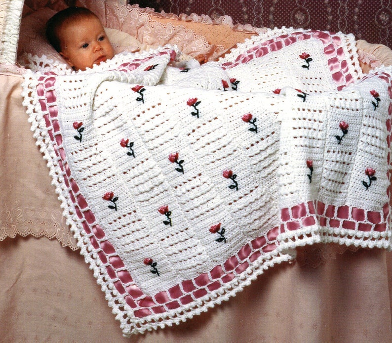 Rosebud Afghan Crochet Pattern Flower Roses Afghan Crochet - Etsy