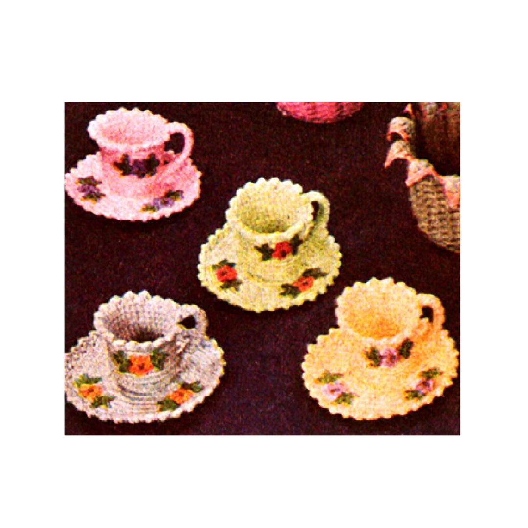 Tea Cups and Saucers Crochet Pattern Tea Cup and Saucer Crochet Pattern ...