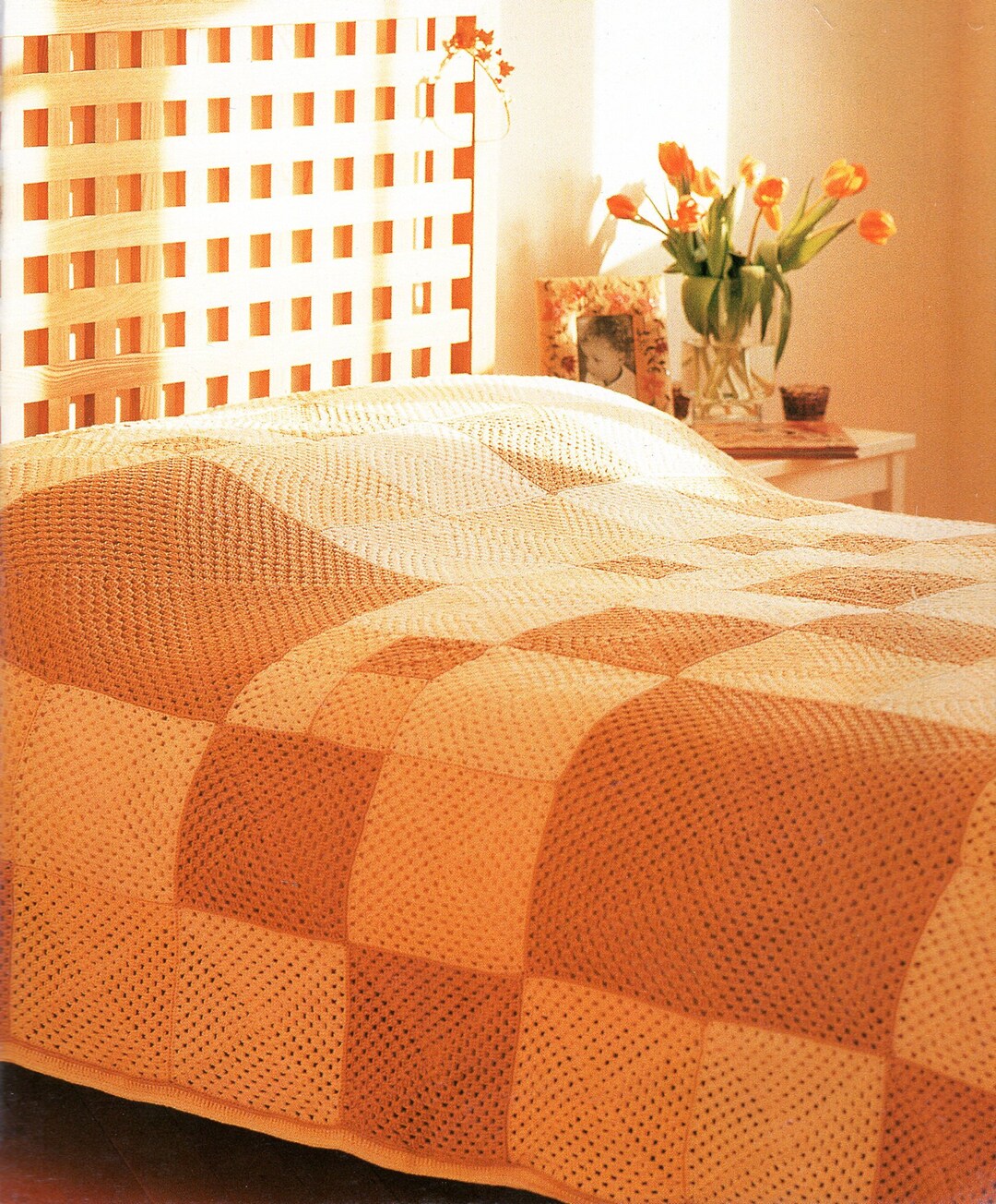 Blocks Afghan Crochet Pattern Squares Panel Comforter Crochet Pattern ...