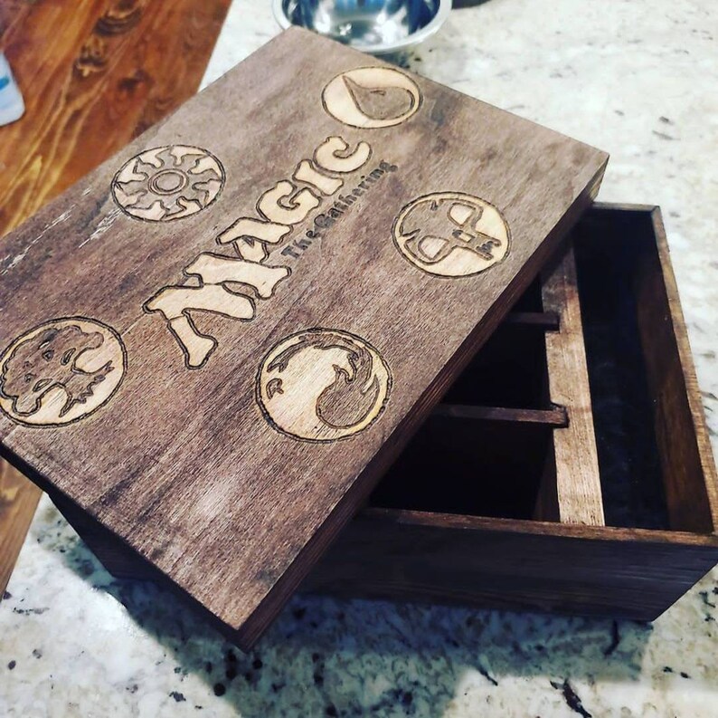 Custom Magic the Gathering Wooden Deck Box - Etsy