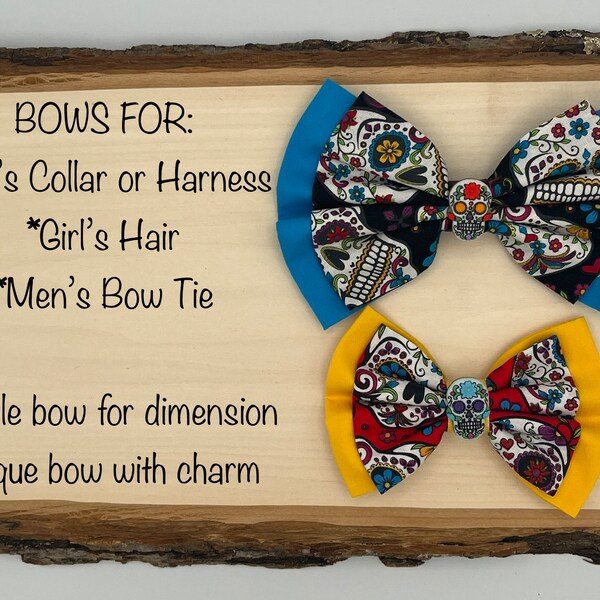 Sugar Skull Hair Bow - Etsy