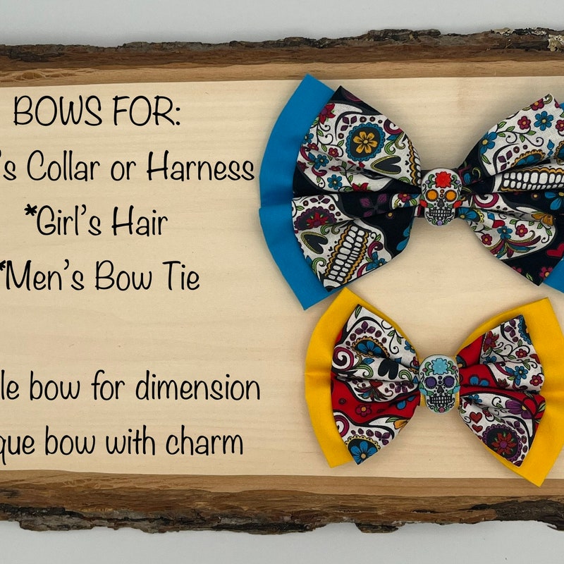 Sugar Skull Bow Tie - Etsy