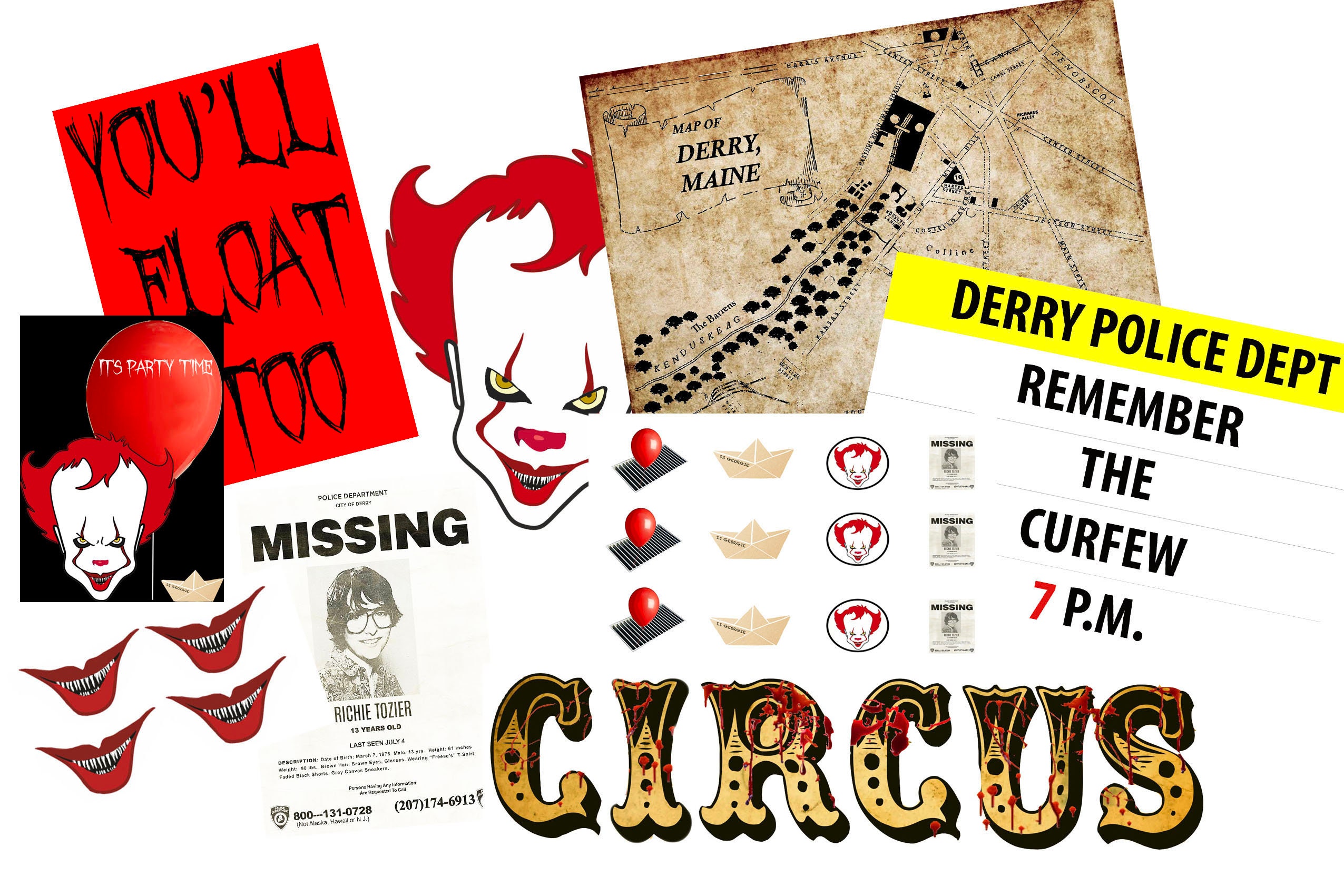 Digital Printable Instant Download Pennywise Stephen King IT Movie ...