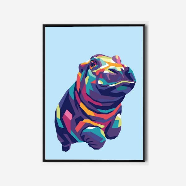 Hippo Art - Etsy