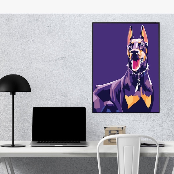 Doberman Art - Etsy