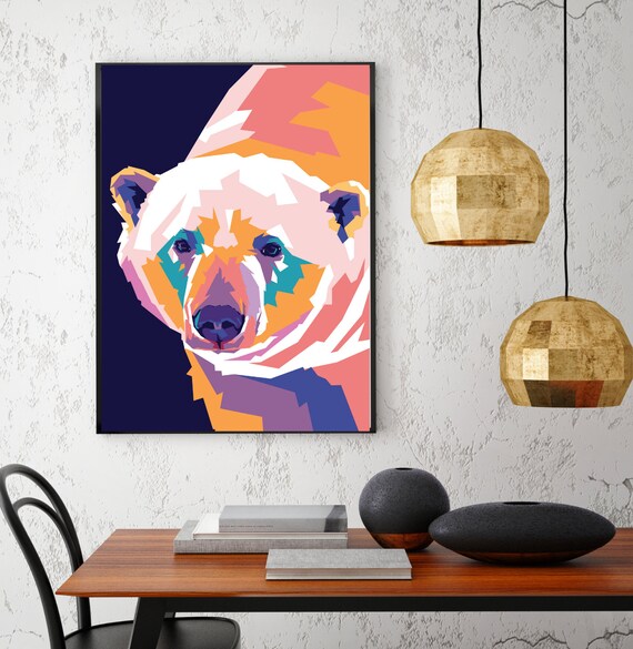 Polar Bear Limited Poster Artwork Professional Wall Art | Etsy