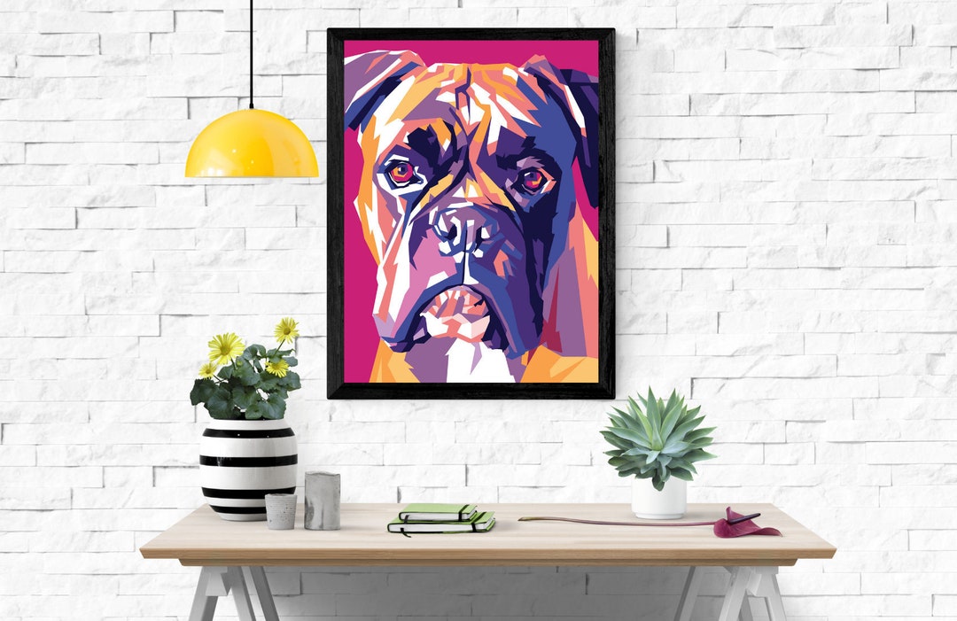 Boxer Dog Limited Poster Artwork - Professional Wall Art Merchandise ...