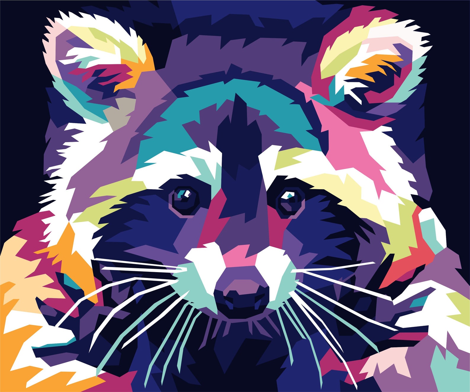 Raccoon Limited Poster Artwork Professional Wall Art | Etsy