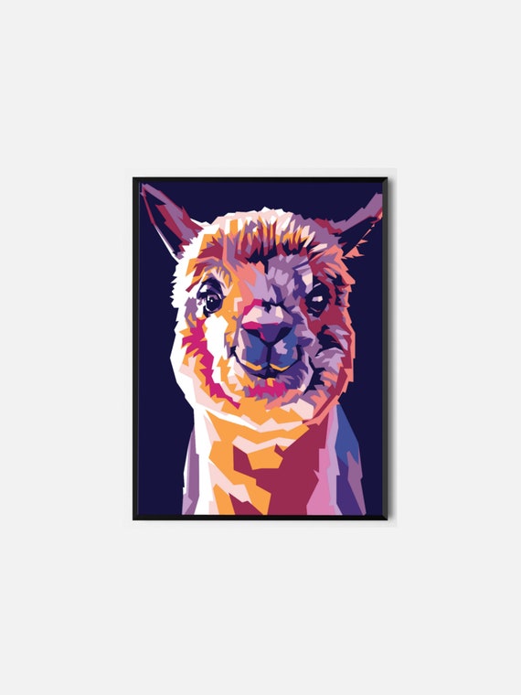 Alpaca Limited Poster Artwork Professional Wall Art | Etsy