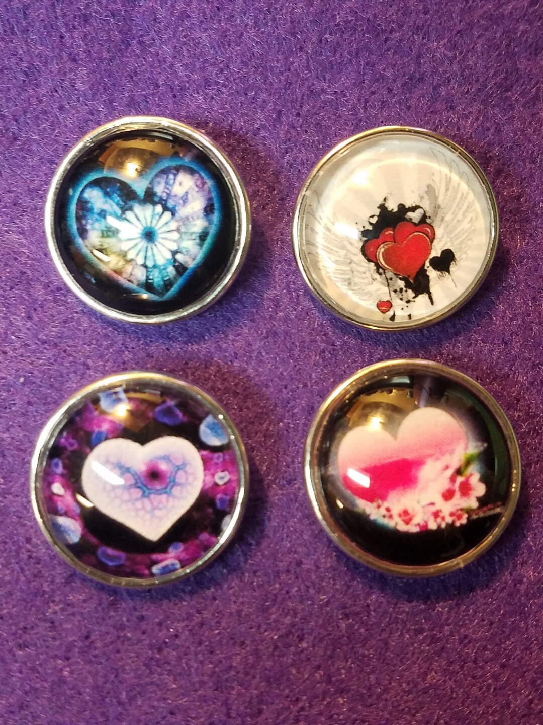 Heart/valentine's Day Snaps 20mm - Etsy