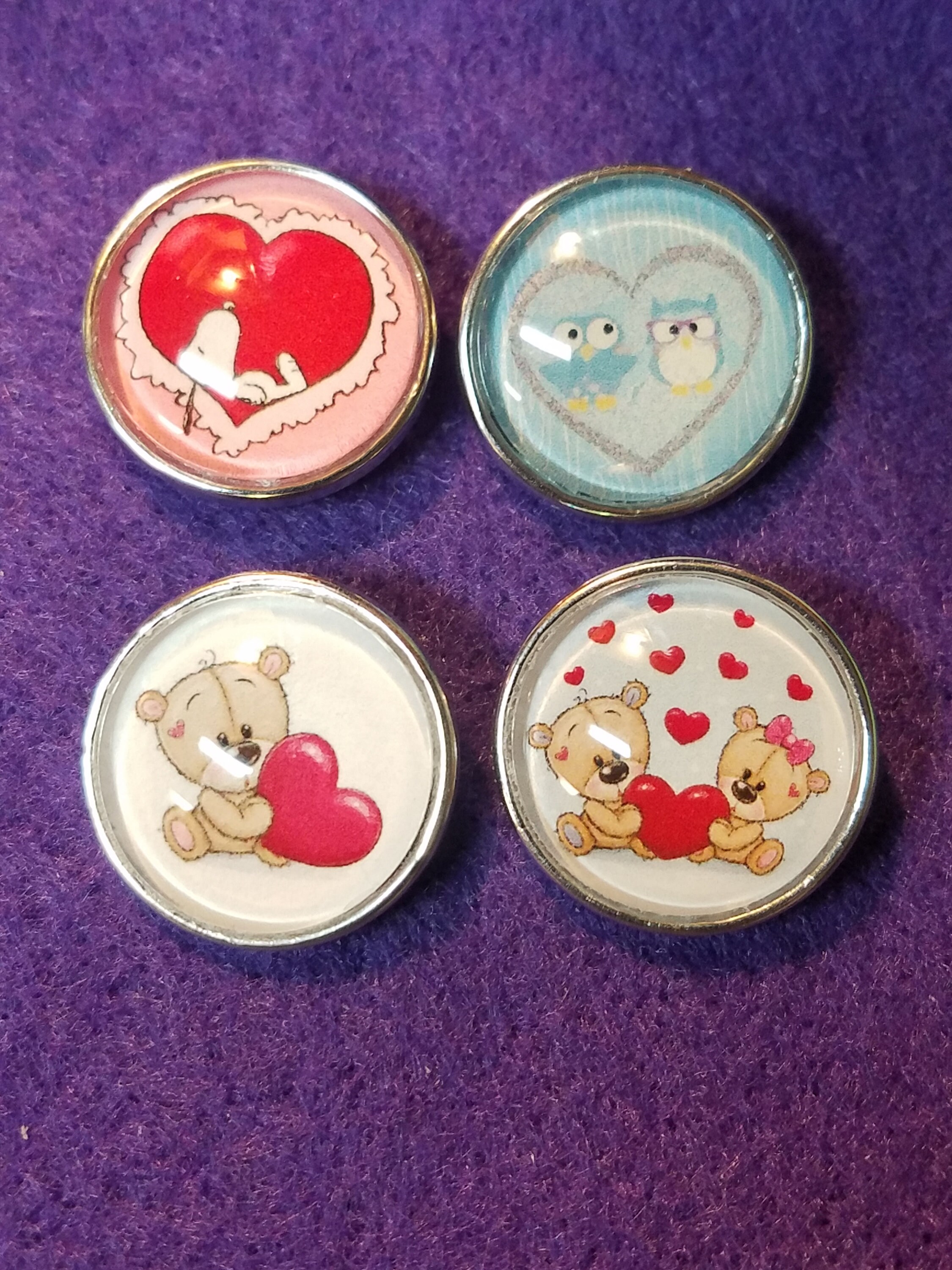 Heart/valentine's Day Snaps 20mm - Etsy