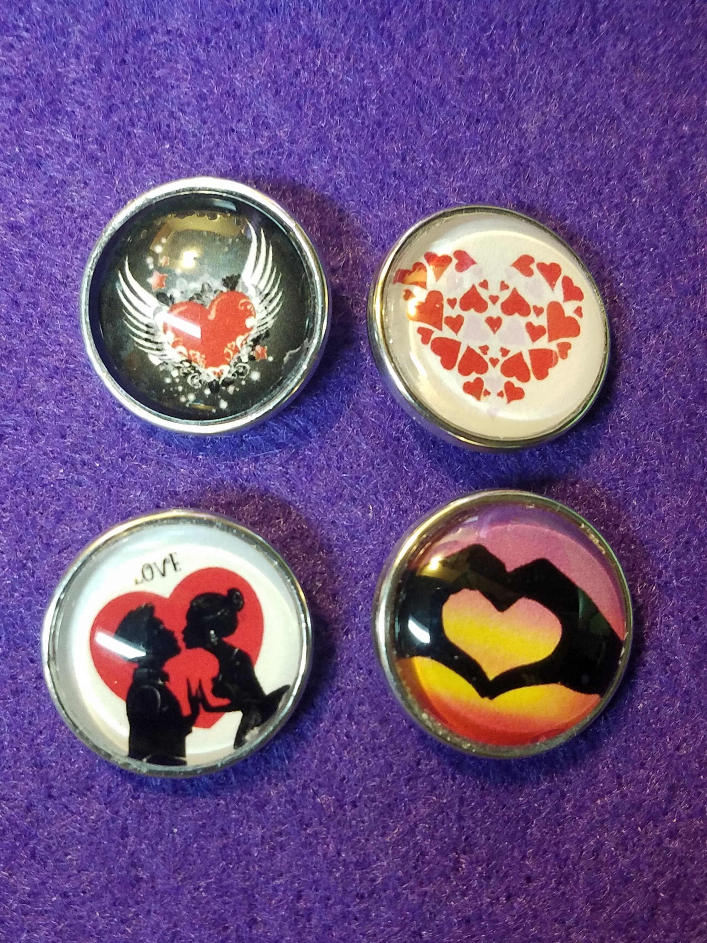 Heart/valentine's Day Snaps 20mm - Etsy