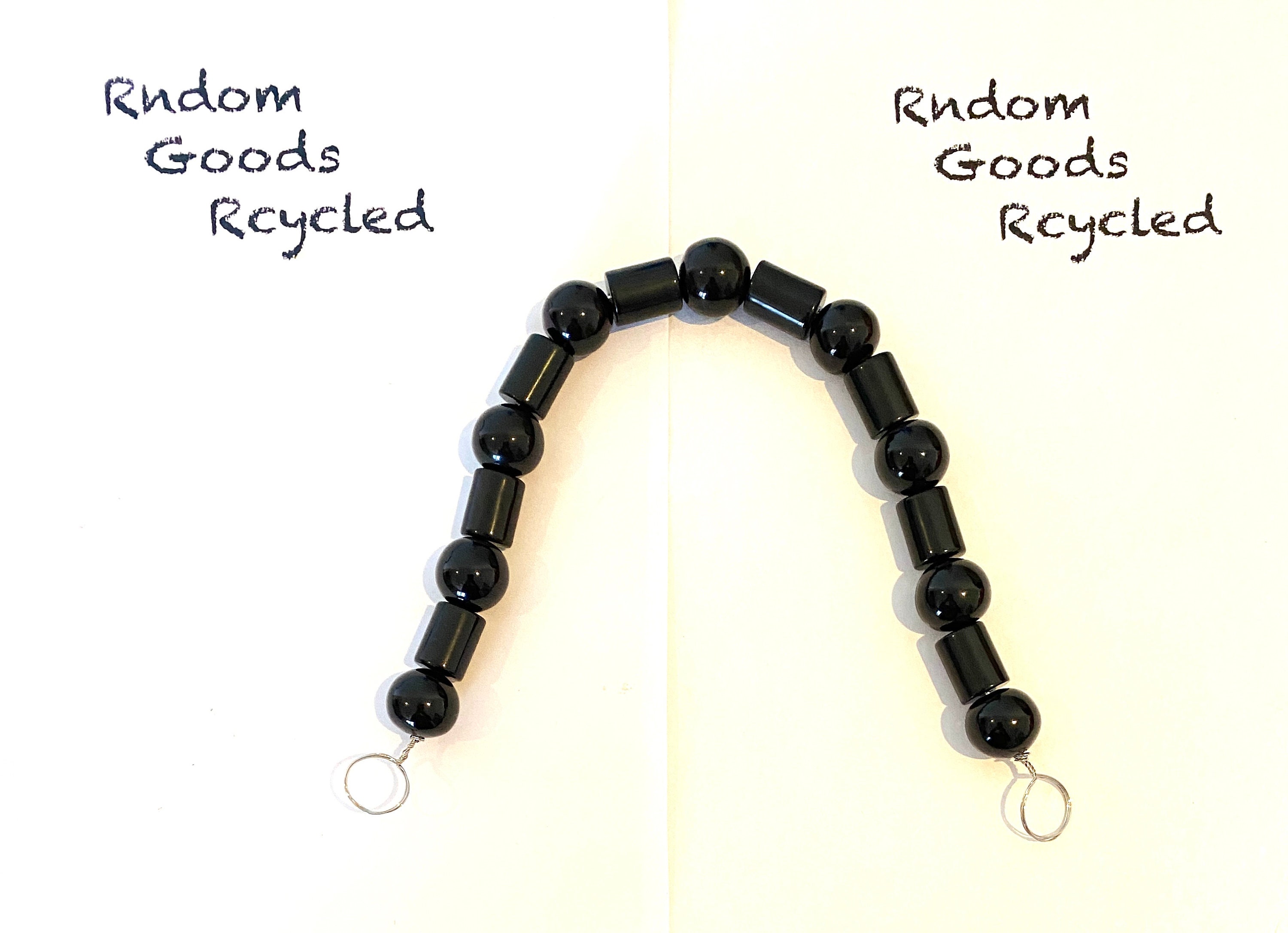 17 Heavy BLACK PLASTIC Barrel and Round Sphere Beads on a Wire - Etsy
