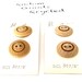4 Natural WOOD Carved BUTTONS, 7/8" on Original Cards, for Sewing ...