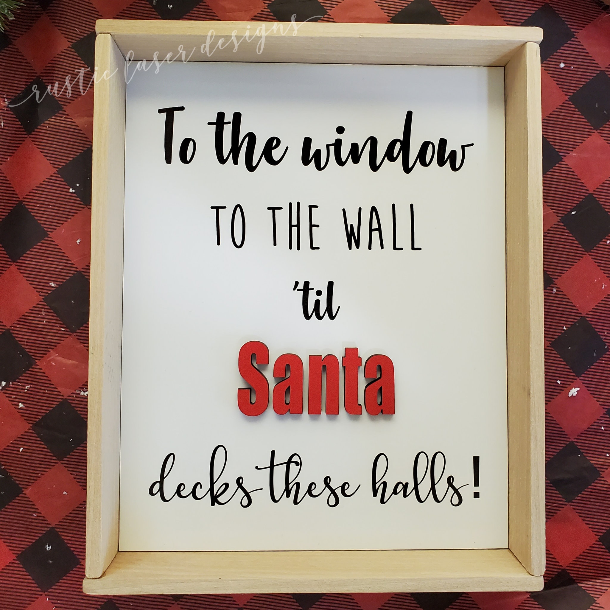 Funny Christmas Sign Holiday Decor Funny Santa Sign | Etsy