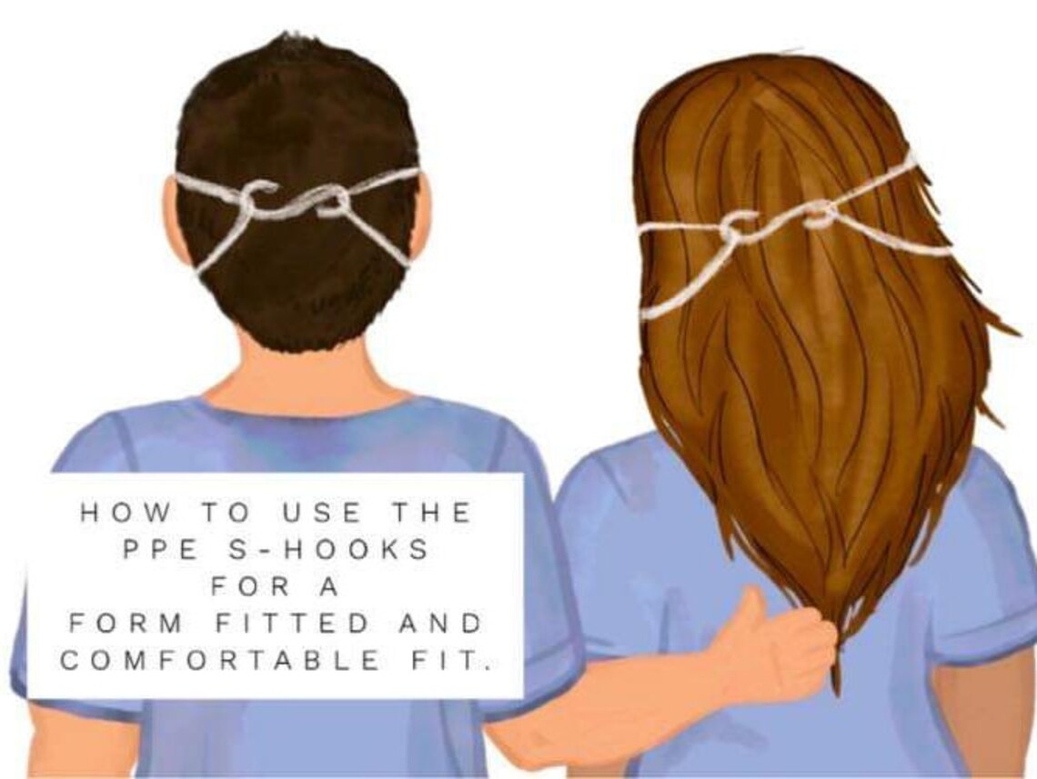 3 Pack Flexible Mask S Hooks S-hook for Masks Face Covers | Etsy