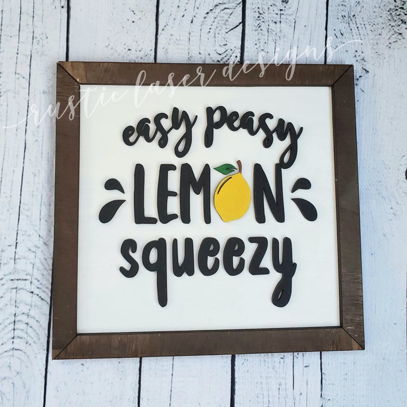 Easy Peasy Lemon Squeezy Sign Lemon Sign Funny Signs - Etsy