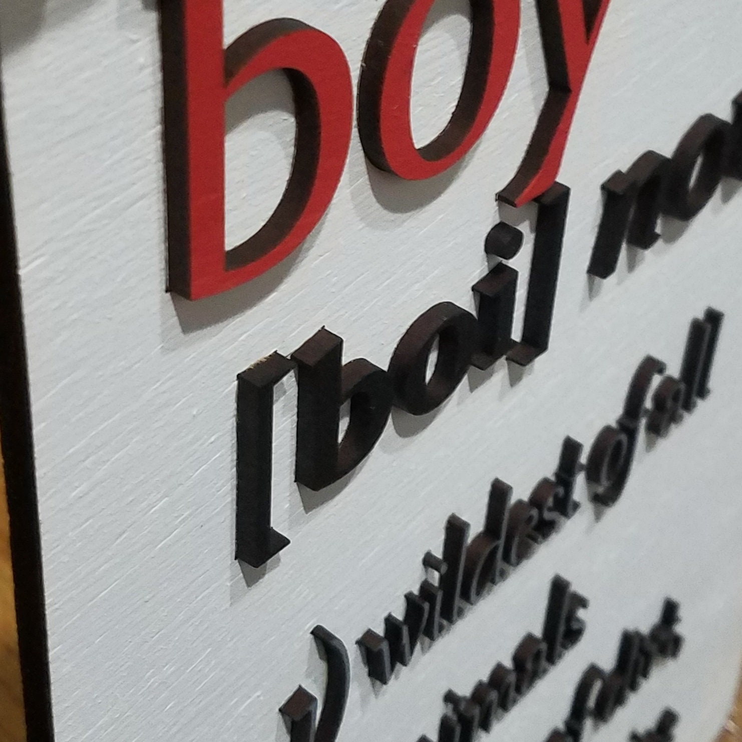 Boy Definition Wood Bedroom Wall Decor | Etsy