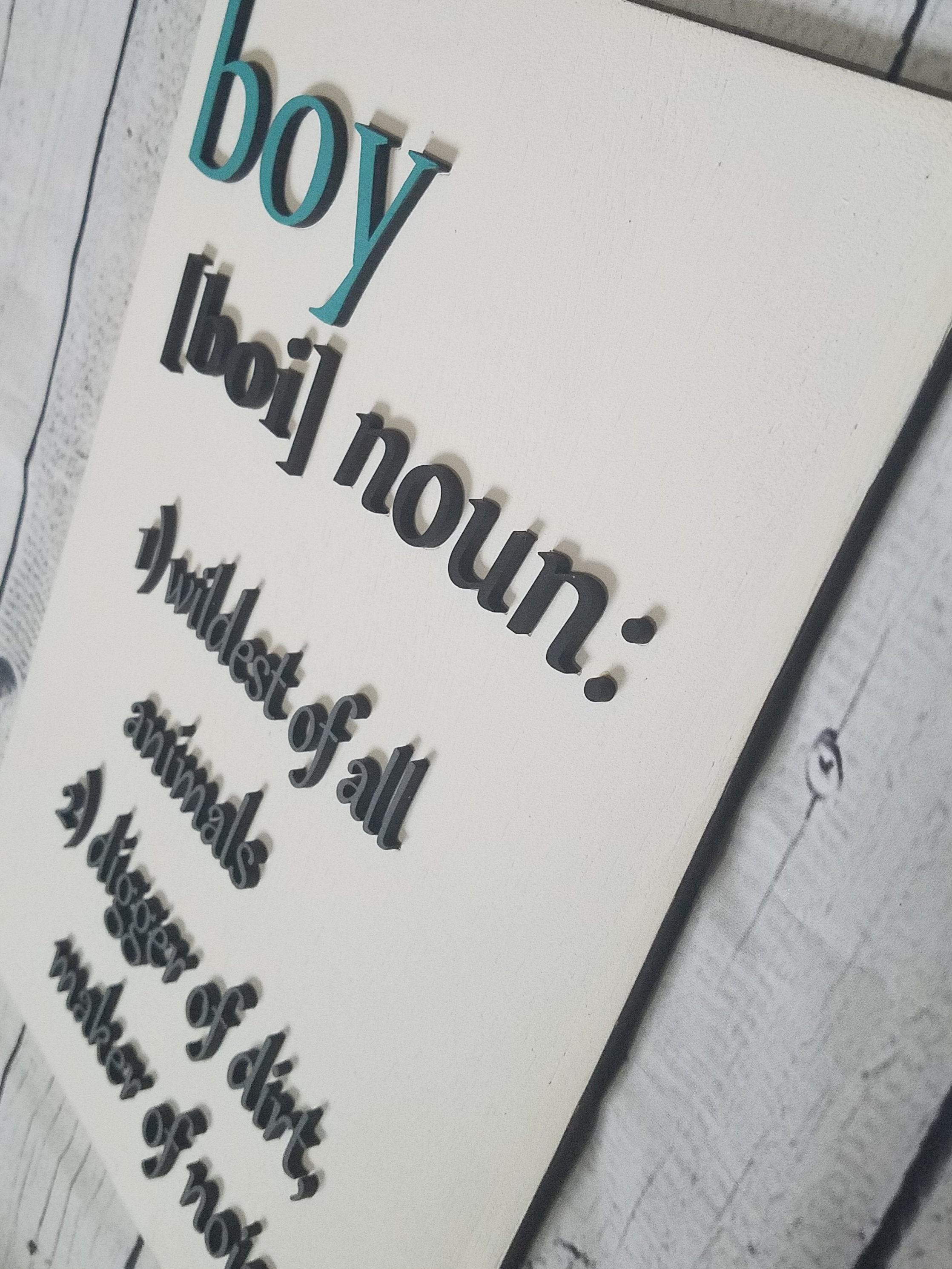 Boy Definition Wood Bedroom Wall Decor - Etsy