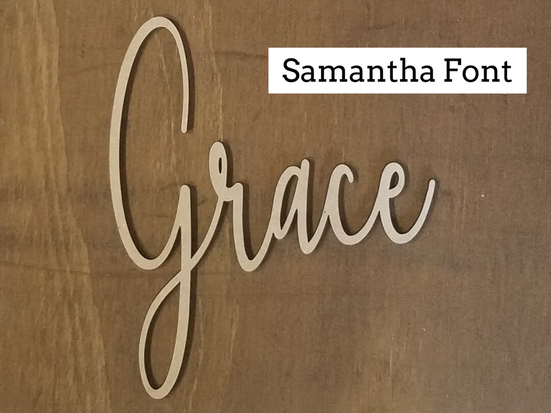 Custom Script Name Cut-out - Etsy
