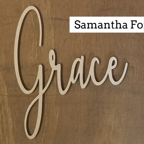Custom Script Name Cut-out | Etsy