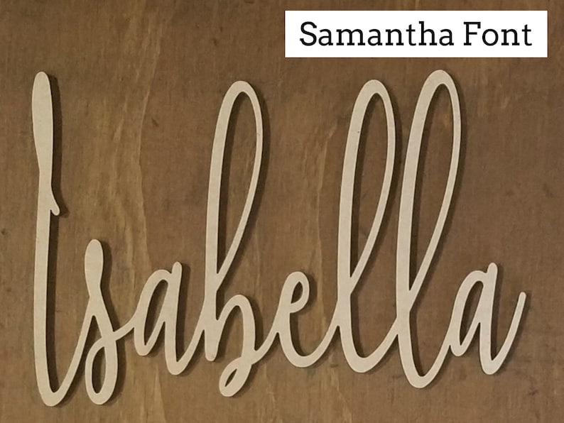 Custom Script Name Cut-out - Etsy