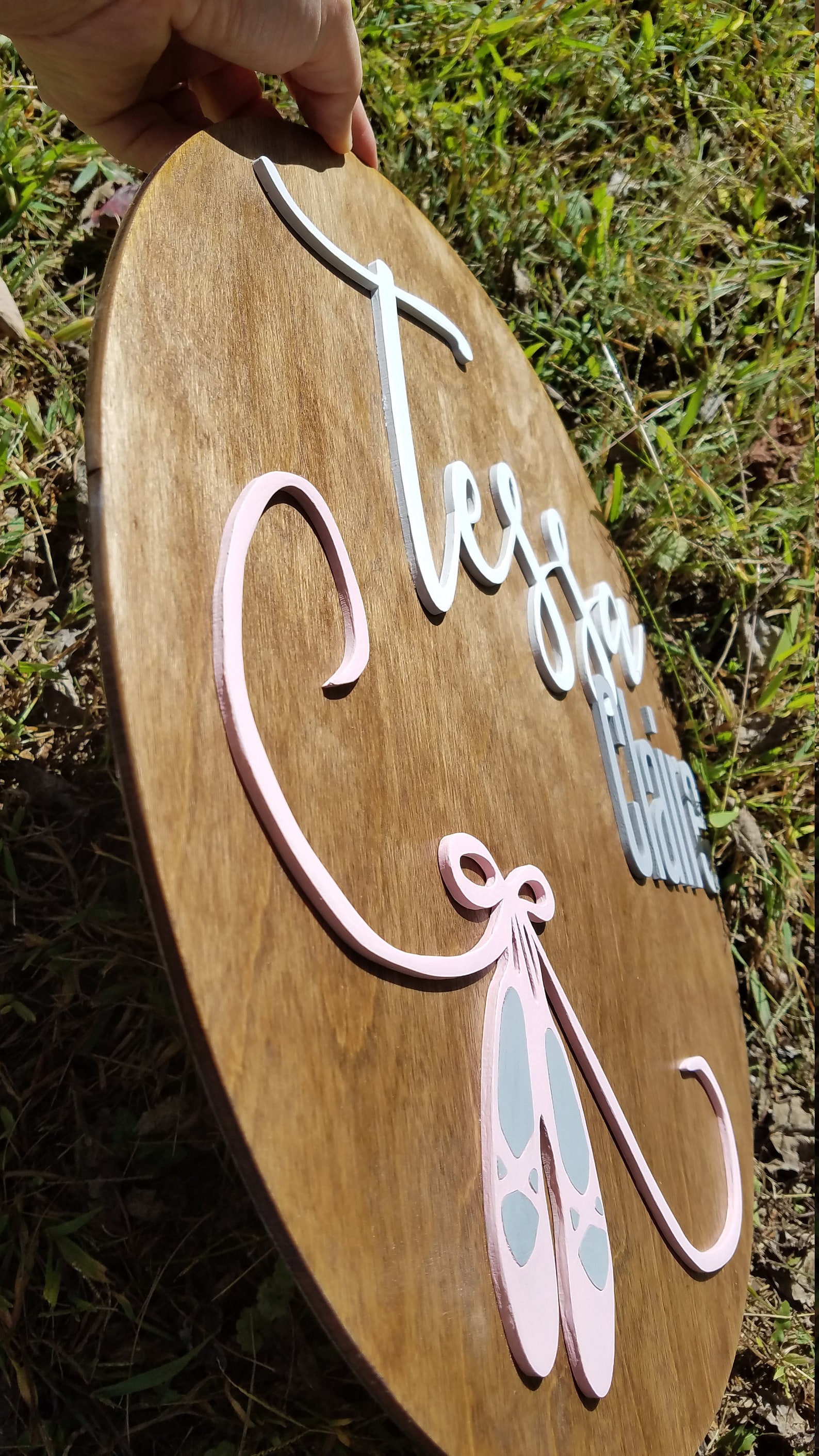 Wooden Name Round Nursery Decor Signs Ballet Signs - Etsy