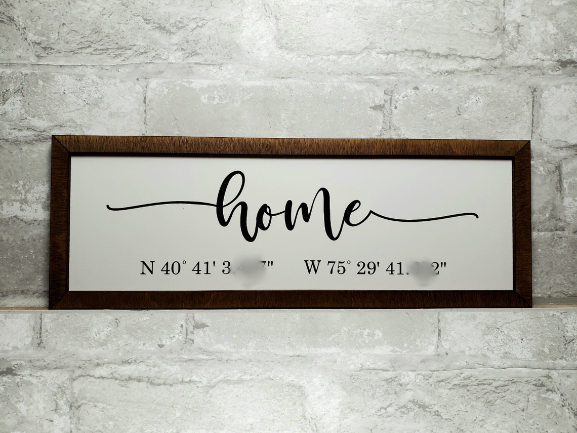 Home Sign Coordinate Signs Housewarming Gift New House - Etsy