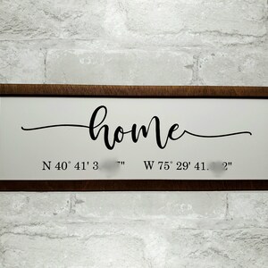 Home Sign, Coordinate Signs, Housewarming Gift, New House, Couple's ...