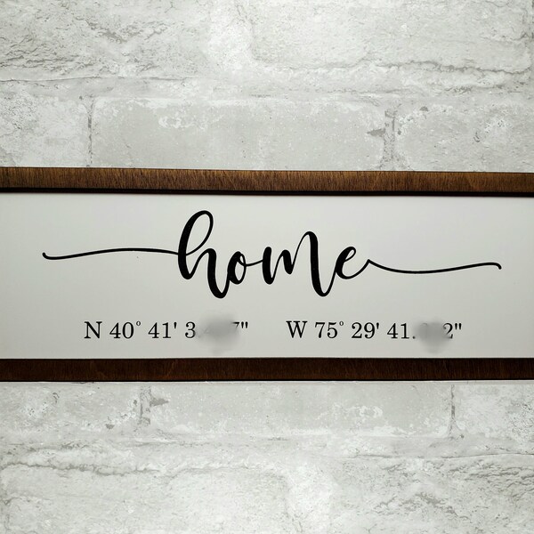 Gps Coordinate Signs - Etsy