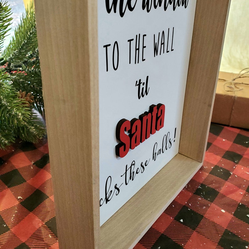 Funny Christmas Sign Holiday Decor Funny Santa Sign | Etsy