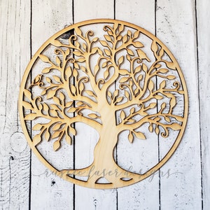 Tree of Life - Solid Wooden Cut-out - Wood Wall Art - Tree Home Decor ...