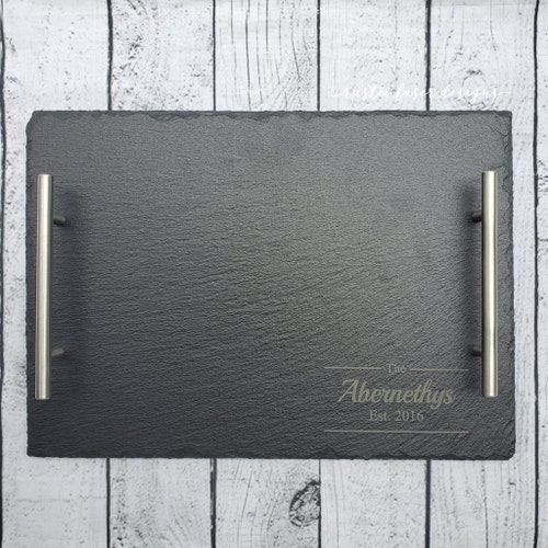 Engraved Cheese Board Custom Serving Tray Slate Cheese Board - Etsy