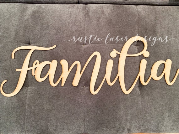 Wooden Familia Cutout Familia Sign Spanish Sign Wood | Etsy