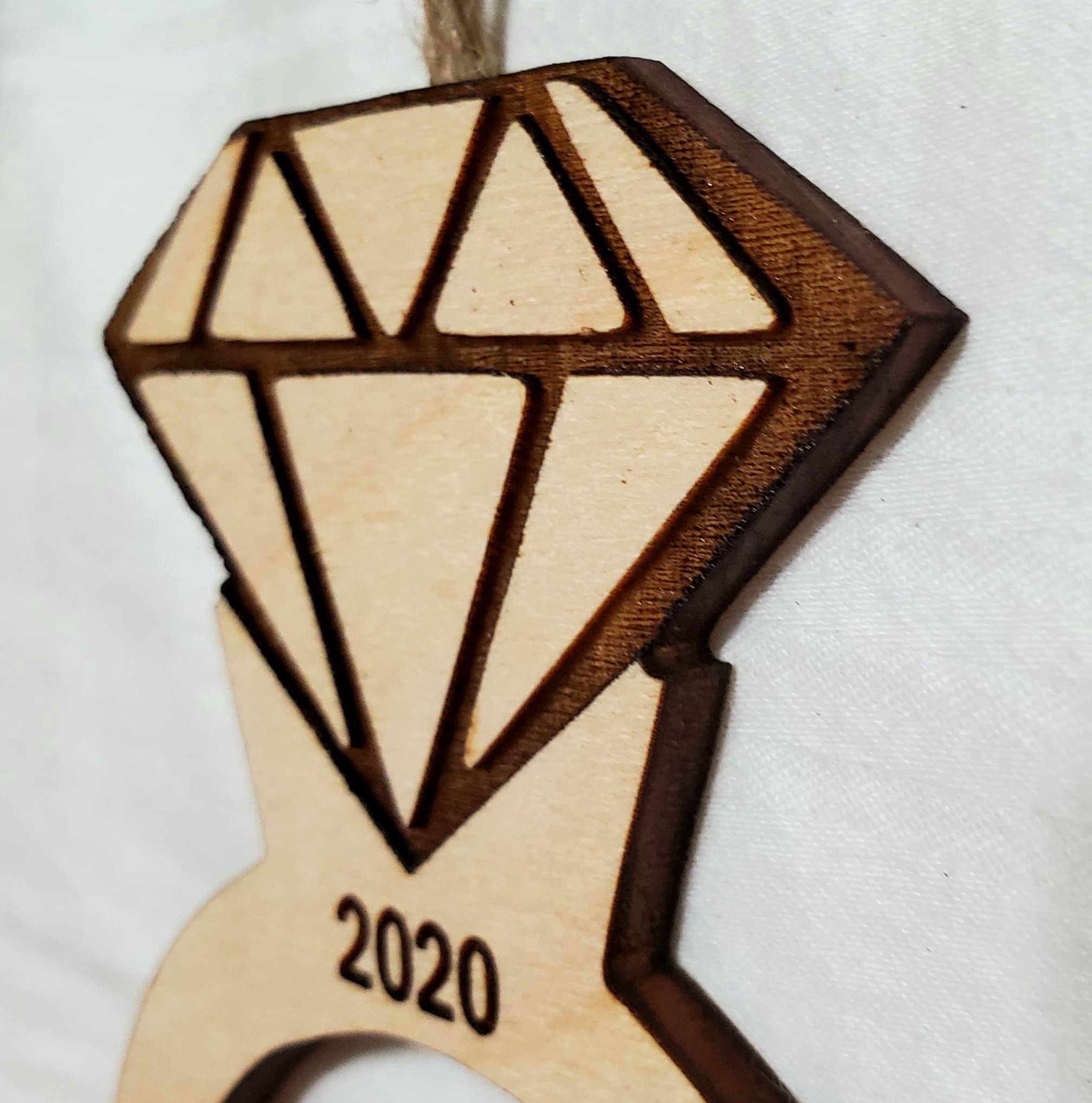 Engagement Ring Ornament Personalized Ornaments Wooden - Etsy Sweden