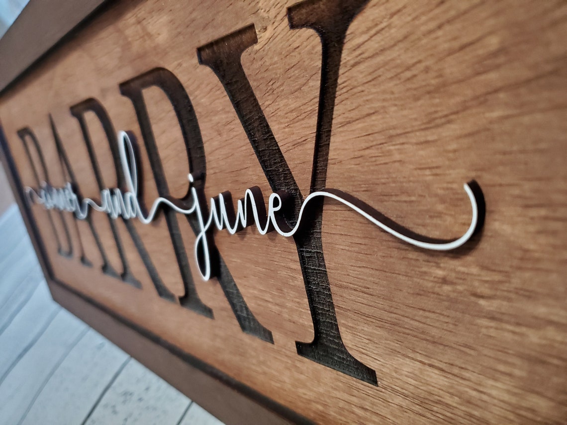 Custom Name Sign Wedding Signs Newlywed Gifts Bridal Shower | Etsy