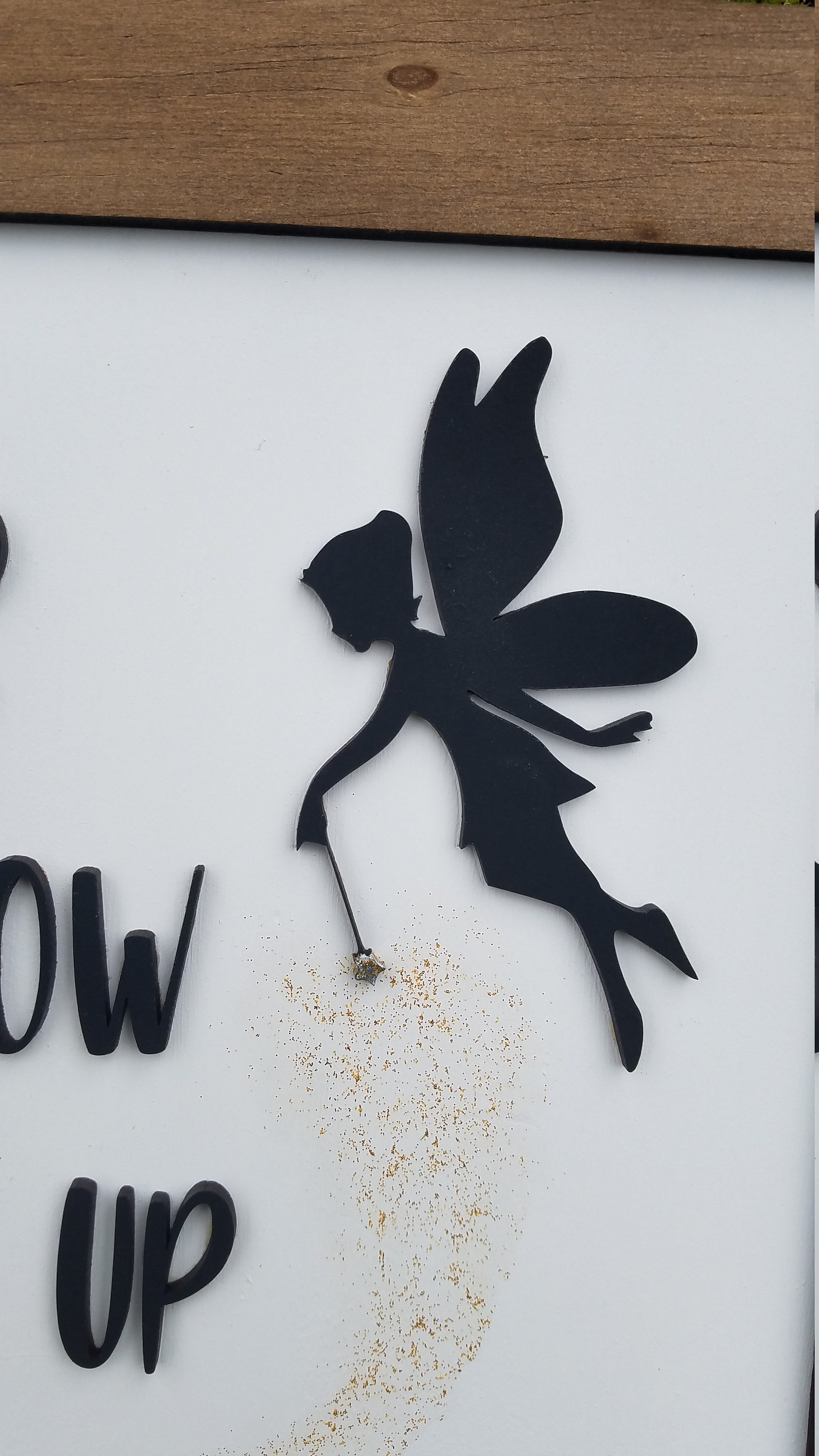 Wooden Fairy Sign Cute Children's Room Decor Kids Never | Etsy