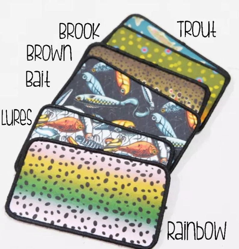 Custom Patch Trucker Hat Trout Bass Deep Sea Fish Patch Variety of ...