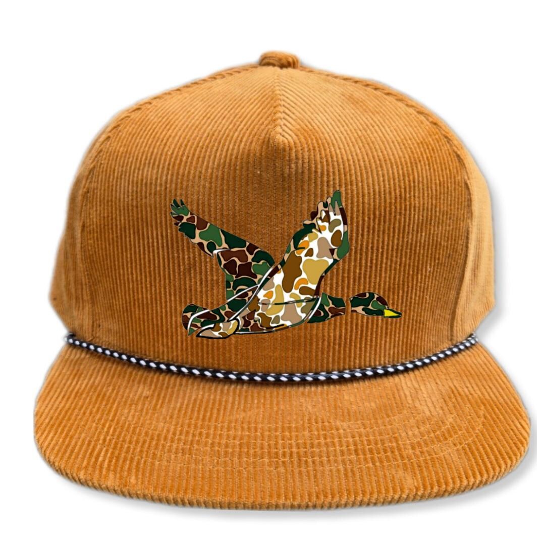 Camo Duck Waterfowl Rope Camouflage Camo Snapback Hat Cap Nature ...