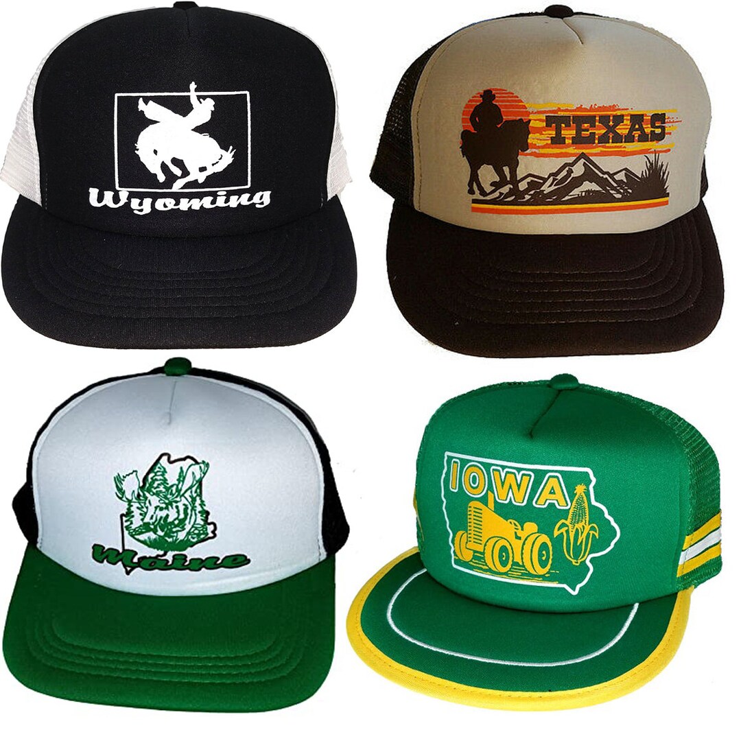 Choose State Tourist City Beach Trucker Hat Cap Mesh Snapback Park Ski ...