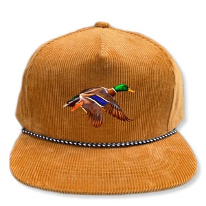 Mallard Duck Corduroy Rope Snapback Hat Cap Nature Hunting Waterfowl - Etsy