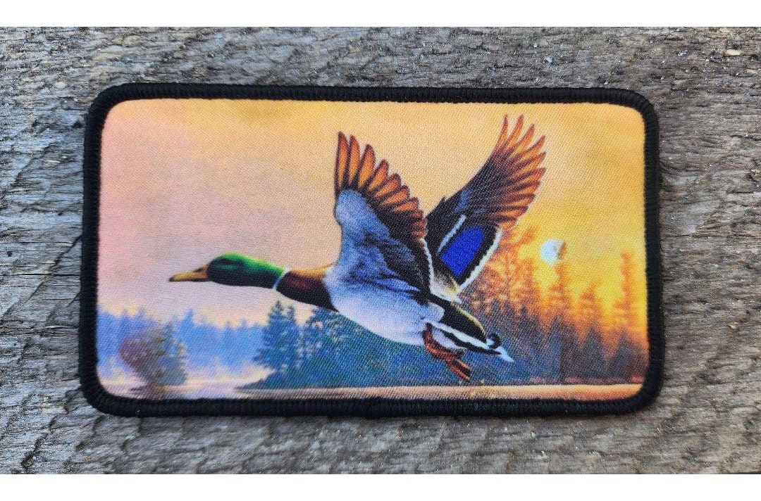 Flying Mallard Duck Patch Hat Jacket Hunting Hunter Waterfowl - Etsy