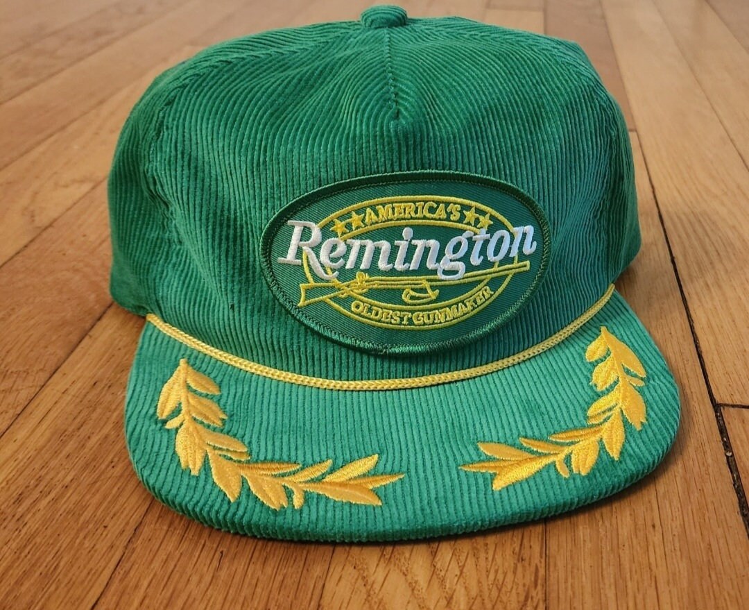 Remington Corduroy Captain Snapback Hat Cap Guns Vintage - Etsy